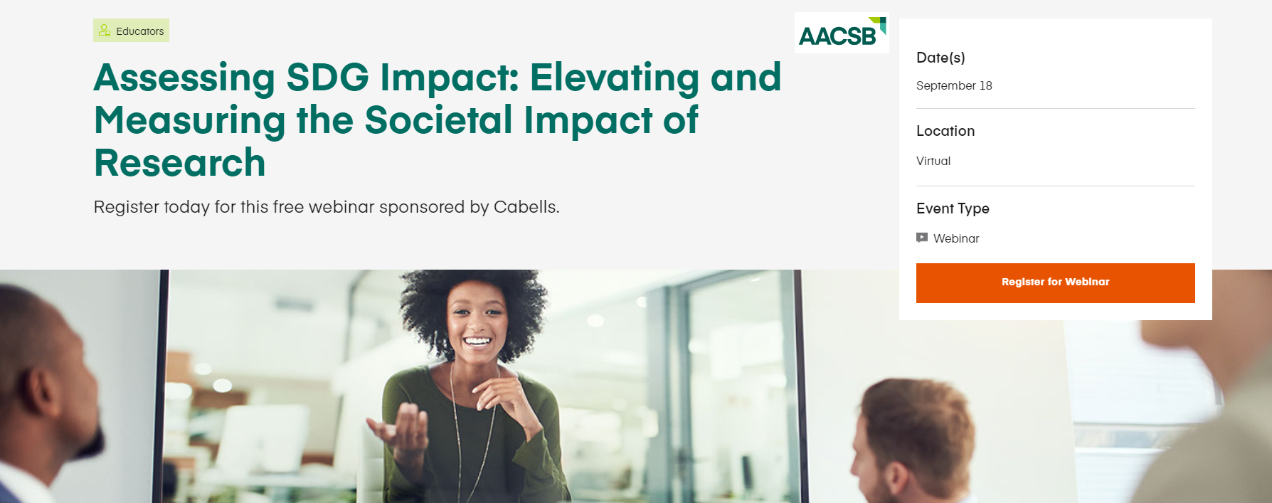 The Source / Upcoming Webinar for AACSB Members ~ Assessing SDG Impact ...